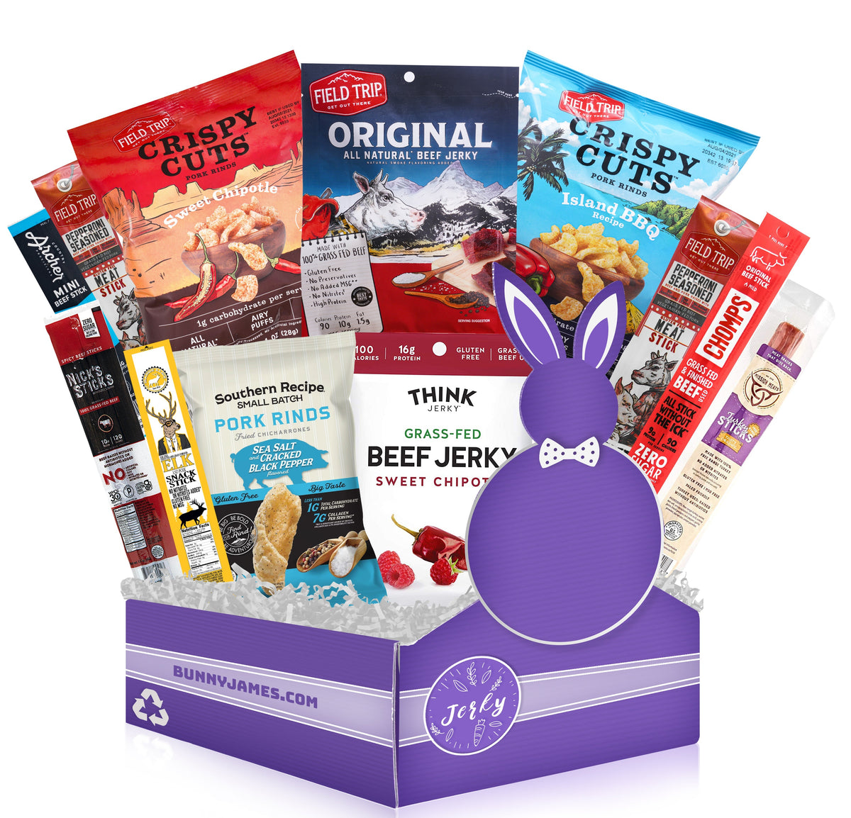 Premium Jerky Sampler Gift Box (12 Count) – Bunny James Boxes