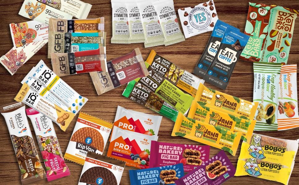 Deluxe Healthy Bar Sampler Box (40 count) – Bunny James Boxes